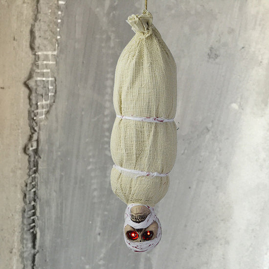 Animated Hanging Mummy with Red Eyes Scary Sound and Moving Halloween ...